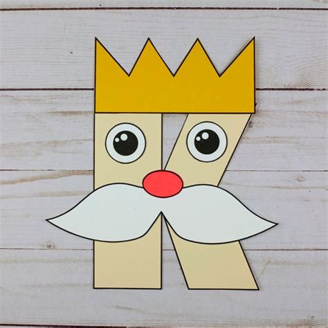 Letter K Craft K Is For King Uppercase Letter K Letter K Crafts K