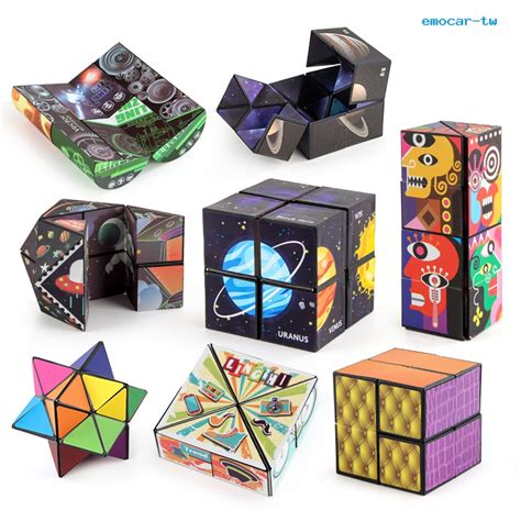 Ena Infinity Cube ของเล่นลูกบาศก์เรขาคณิต บรรเทาความเบื่อหน่าย หลายรูปแบบ สําหรับเด็ก Shopee