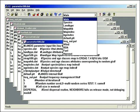 The Main User Interface Of Landis The Interface Is A Typical Mfc Mdi Download Scientific