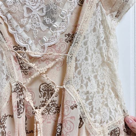 빈티지 엑시즈팜 레이스 아일렛 반팔 미니원피스 후루츠패밀리