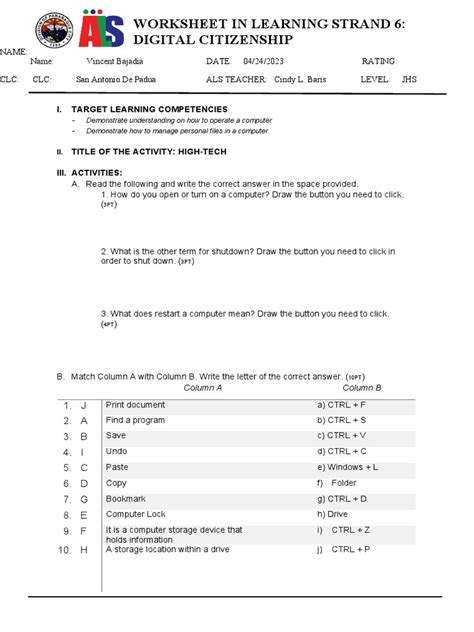 Ls6 Worksheet Pdf