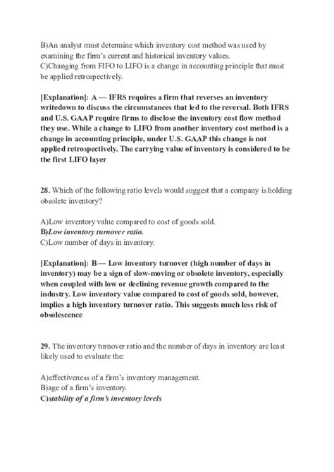 Cfa Level 1 Financial Reporting And Analysis Session 9 Reading 29