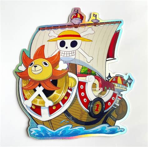Thousand Sunny Gloss Vinyl Holographic Sticker One Piece Etsy