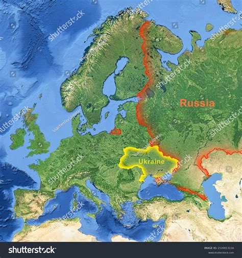 Physical Map Of Russia And Europe