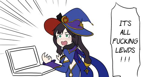 Mona Looking Up Her Fanart R Genshin Impact