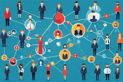 Premium Photo Corporate Hierarchy Network Marketing Pictogram People