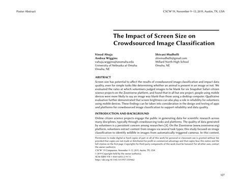Pdf The Impact Of Screen Size On Crowdsourced Image Classification