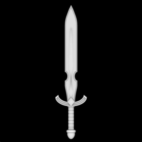 grey scale height map image of a fantasy sword for your cnc carving or 3d printing fun