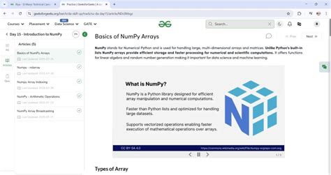 Day15 Dataanalytics Numpy Python Geeksforgeeks Nationskillup Skillupwithgfg Datascience