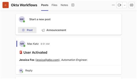Okta Workflows Tutorial Send A Rich Message To Microsoft Teams For A