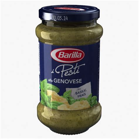 Barilla Pesto Sauce 190 Ml Set 3d Model 39 3ds Blend C4d Fbx