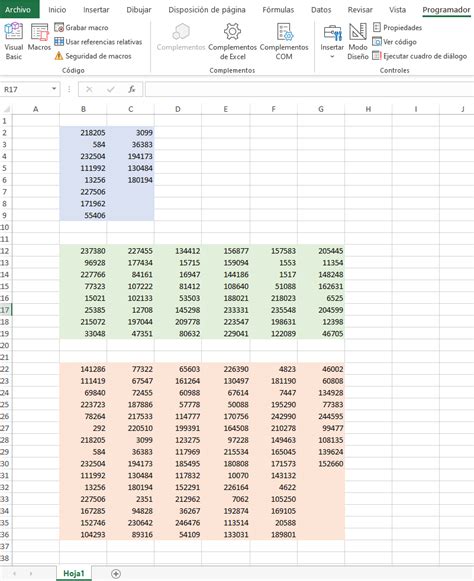 Ordenar Rango De NÚmeros Con Algoritmo De Burbuja Y Pasar Datos A La
