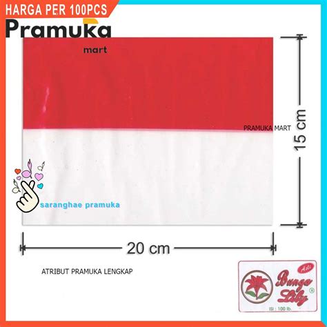 Jual Bisa Cod Bendera Plastik Bendera Merah Putih Lili Isi 100pcs