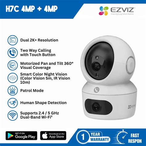 Ezviz H7c 4mp 4mp Dual 2k Smart Wi Fi Pan And Tilt Ip Camera Cctv Shopee Philippines