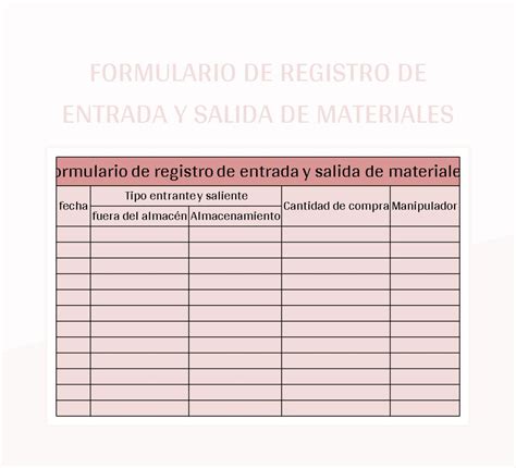 Hoja De Registro De Entrada Y Salida Imprimible Como Hacer Un