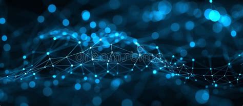 Connection Structure 3d Rendering Abstract Technology Background With Connecting Dots And