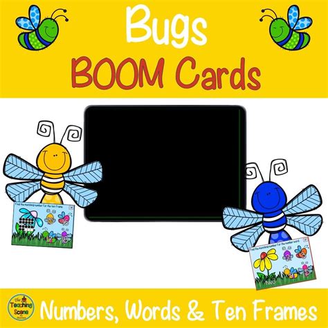 Bugs Numbers Number Words Ten Frame Match Boom Cards Artofit