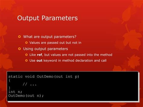 Module 4 Methods And Parameters Ppt