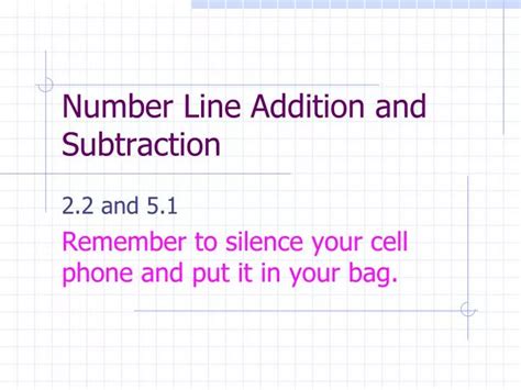 PPT Number Line Addition And Subtraction PowerPoint Presentation Free Download ID 1548352
