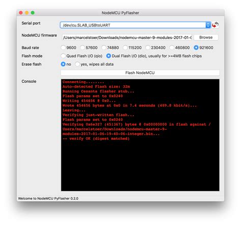 Flash Nodemcu With Nodemcu Pyflasher • My2cents