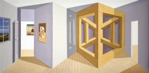 Kunstenaar Patrick Hughes Eert Werken Van Jos De Mey Optische Fenomenen