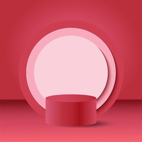 연단 제품 프레젠테이션 장면 프리미엄 벡터