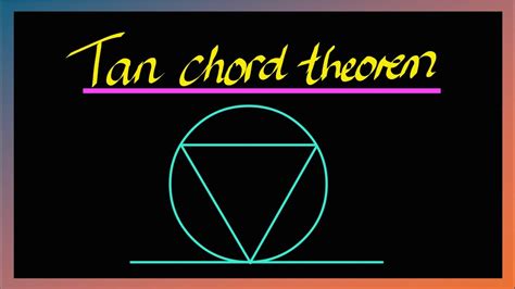 Tan Chord Theorem Proof Simplified Youtube
