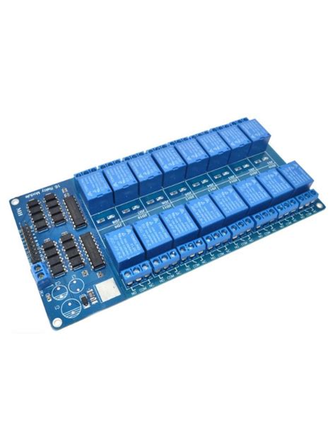 Модуль реле 16 канальный Dc 5v 10А для Ардуино АС250В Avr Pic Plc