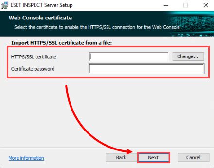 KB How To Import The ESET Inspect Web Console Certificate From A File