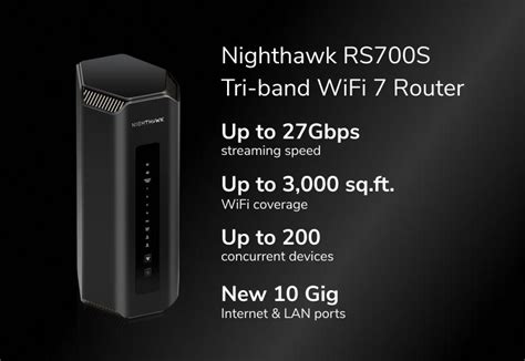 RS700S Nighthawk Tri Band WiFi 7 Router NETGEAR