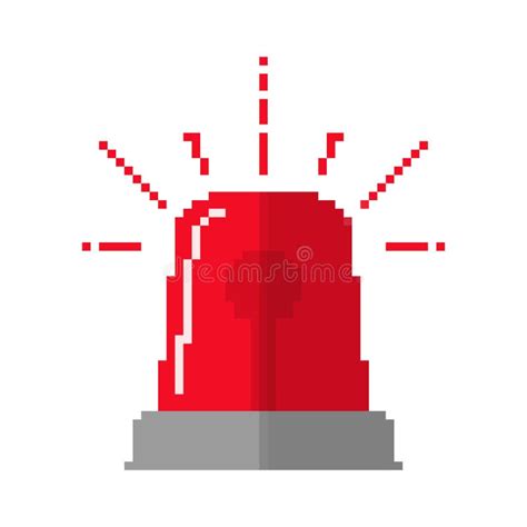 Pixel Art Design Of The Flasher Or Siren Vector Illustration Stock