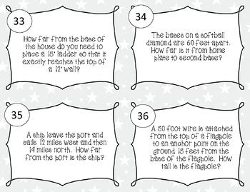 Pythagorean Theorem BOOM Cards Plus Printable Task Cards By Blue Mountain Math