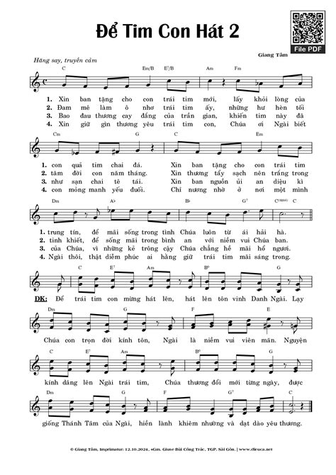 Sheet Xin Ban T Ng Cho Con Tr I Tim M I L Y Kh I L Ng C A Con Qu Tim Chai Pdf Download Sheet