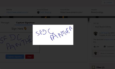 how to generate signature using lwc panther schools