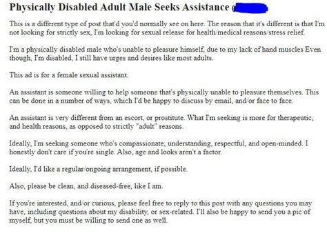Well This Is A New One Even If He S Actually Disabled Why Would It Matter What The Woman Looks