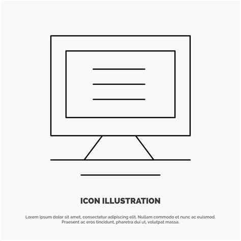 Monitor Computer Hardware Line Icon Vector 18029069 Vector Art At Vecteezy