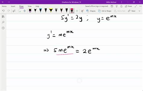 Solvedfind Values Of M So That The Function Yem X Is A Solution Of