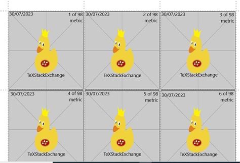numbering overlaying different text boxes onto tiled images tex