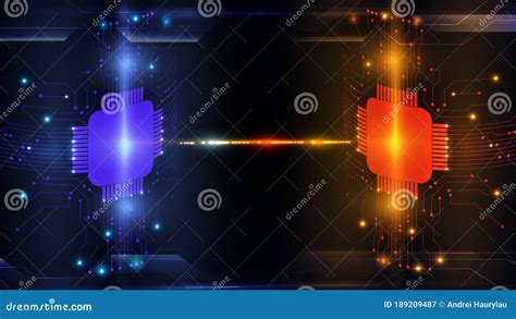 Abstract Computer Microprocessor Circuit Board Background Stock Illustration Illustration Of