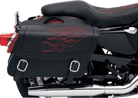 Saddlemen Highwayman Tattoo Slant Saddlebags Medium Red