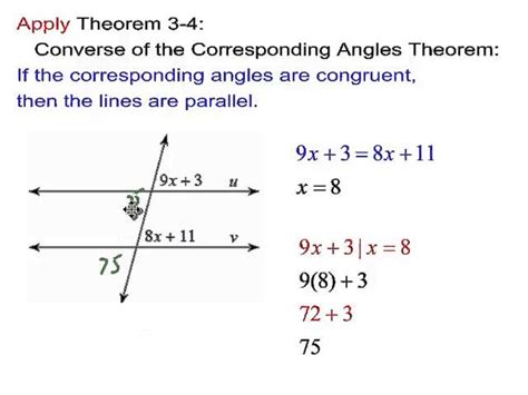 Geometry Ch Proving Lines Parallel Worksheets Library