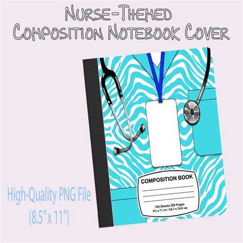 Nurse Themed Composition Notebook Cover Onlinecreates