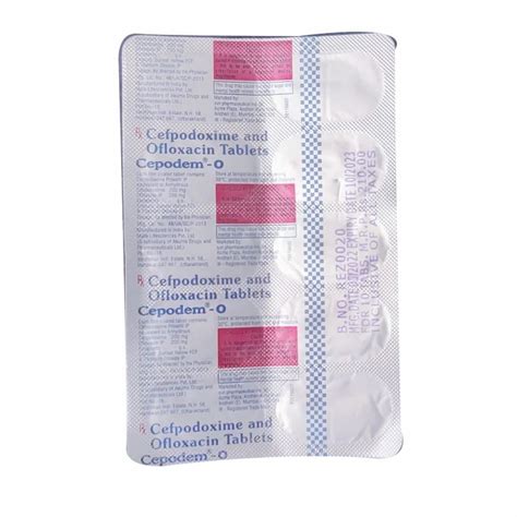 Cepodem O Tablet At Rs 210strip Ofloxacin Tablet Ip In Nagpur Id