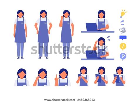 Working Woman Concept Problem Solving Woman Stock Vector Royalty Free Shutterstock