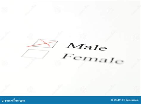 Checkboxes Regarding Gender Stock Image Image Of Announce Strike