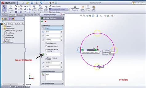 How To Use Solidworks Circular Sketch Pattern Tool Tutorial