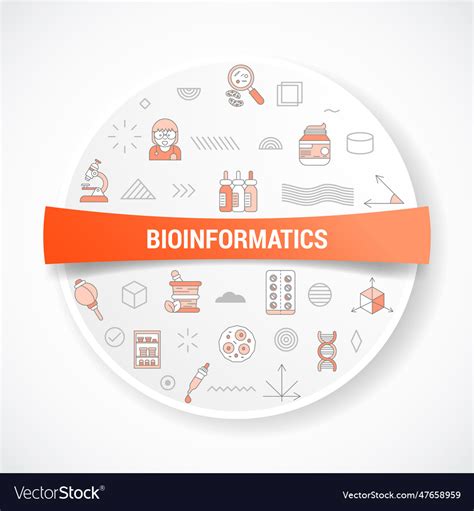 Bioinformatics Concept With Icon Concept Vector Image