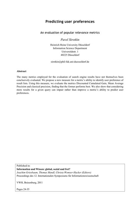 pdf predicting user preferences