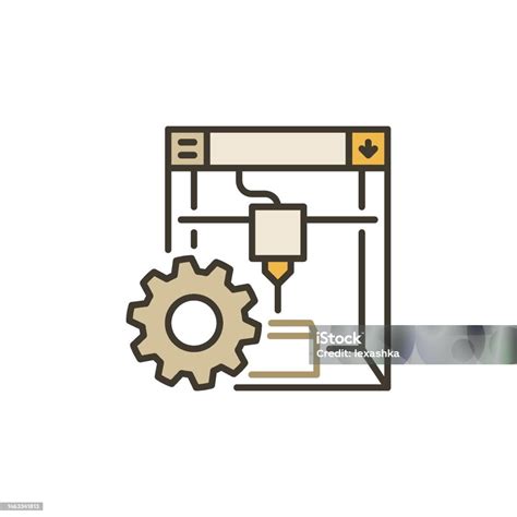 3d 프린터 설정 벡터 개념 컬러 아이콘 또는 기호 3차원 형태에 대한 스톡 벡터 아트 및 기타 이미지 3차원 형태 아이콘