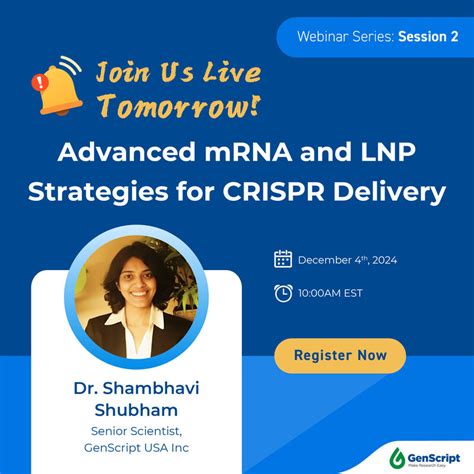 Crispr Mrnatechnology Genomicresearch Webinarseries Genscript